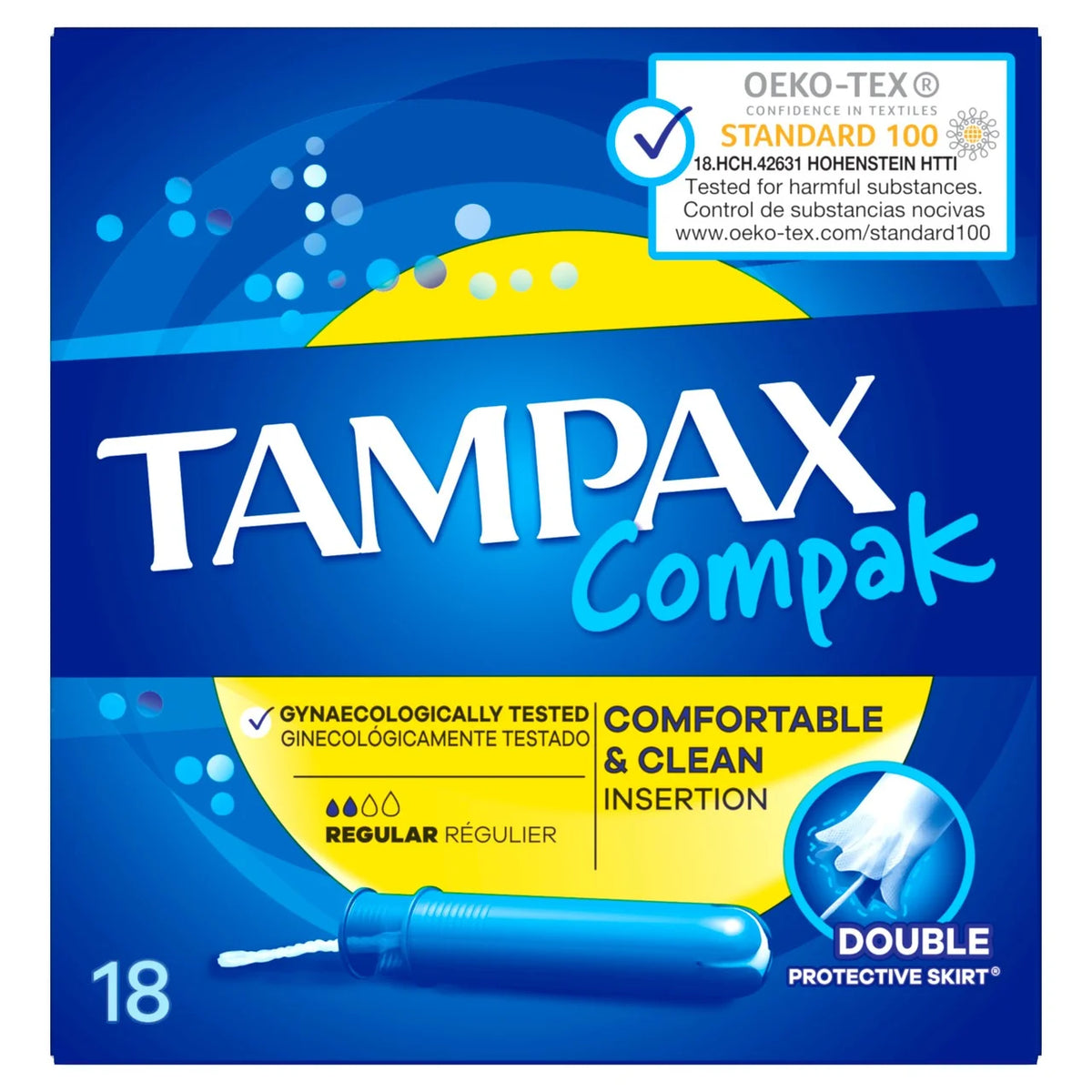 Tampax Compak Regular 18 pack – Bakkali